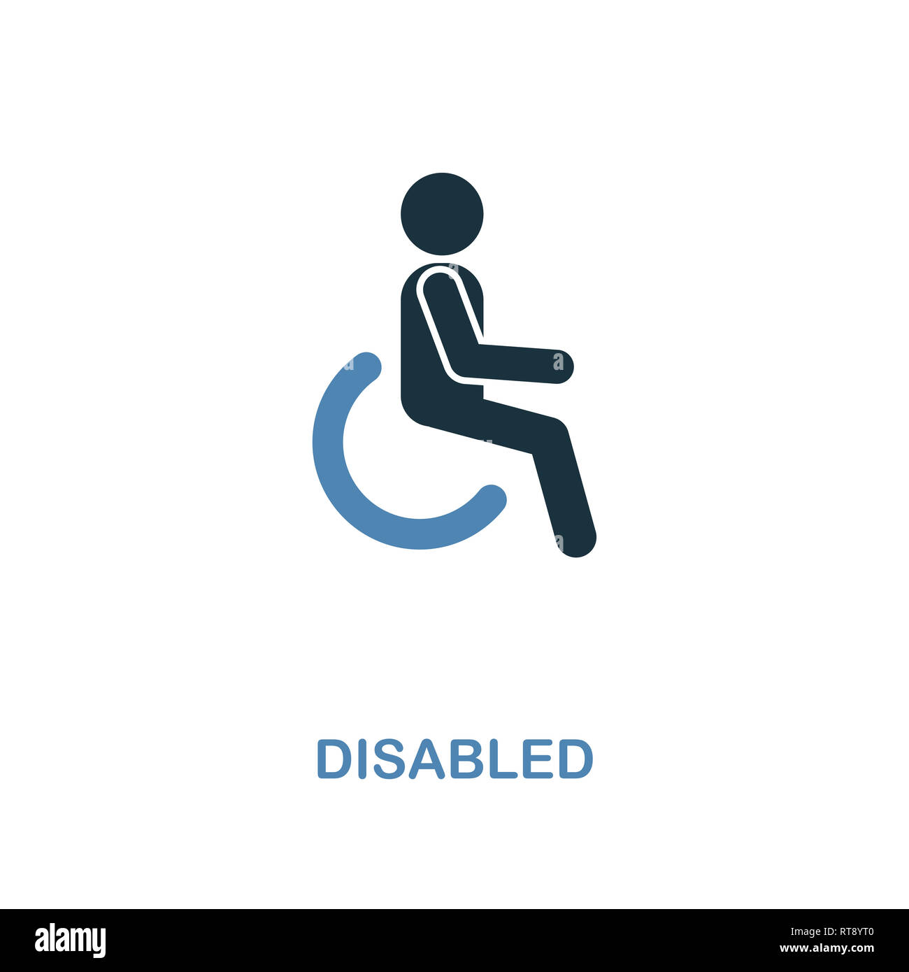 Disabled icon. Monochrome style design from shopping center sign ...