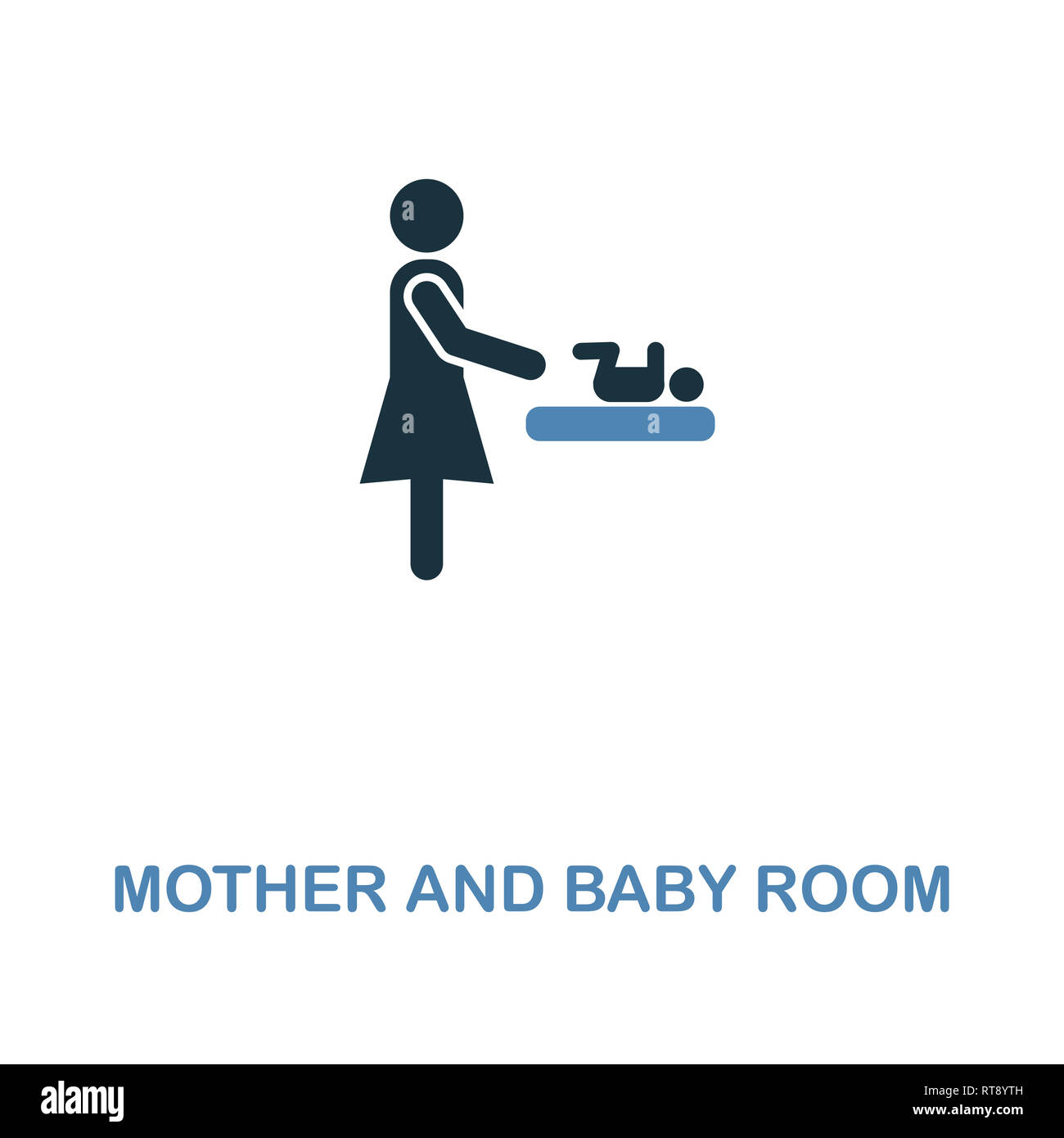 Mother And Baby Room icon. Monochrome style design from shopping center ...