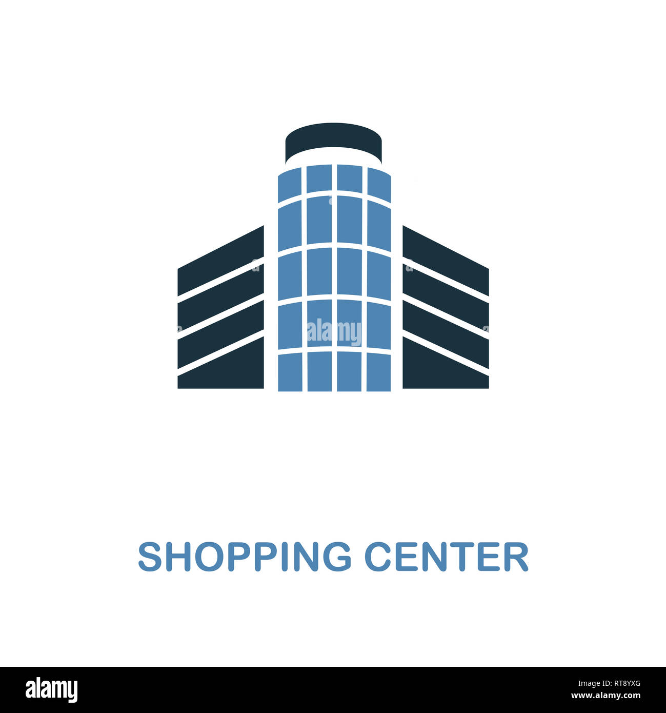 Shopping Center icon. Monochrome style design from shopping center sign ...