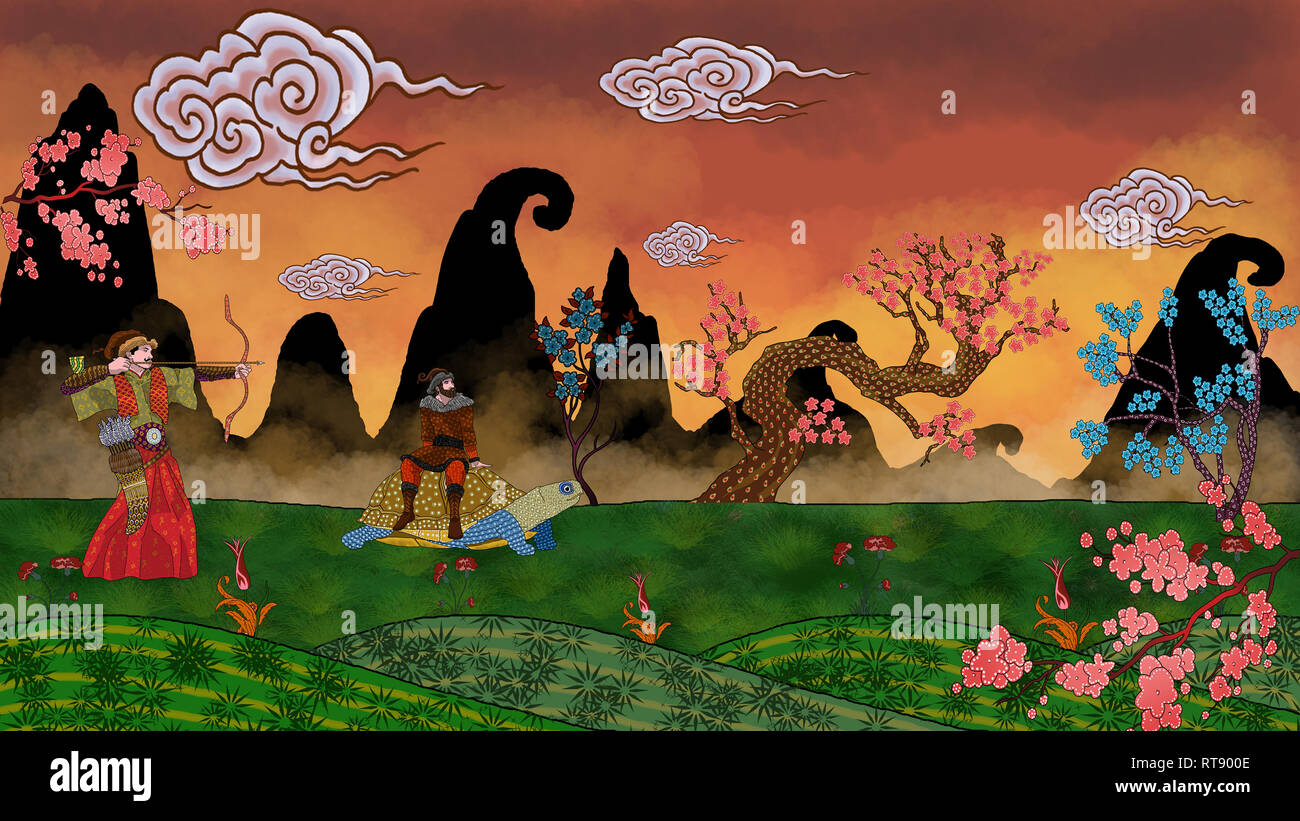 Turkish traditional miniature art Stock Photo - Alamy