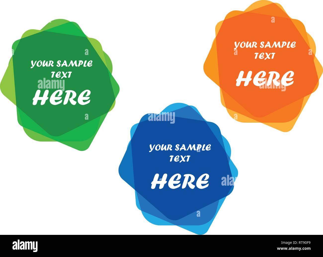 color nice funny logo Modern banner collection Stock Vector Image & Art ...