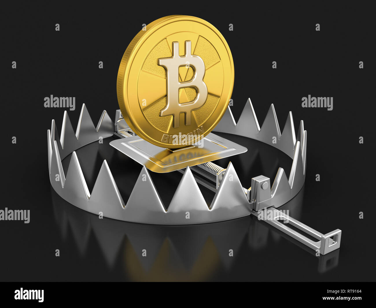 Trap and Bitcoin. Image with clipping path Stock Photo - Alamy