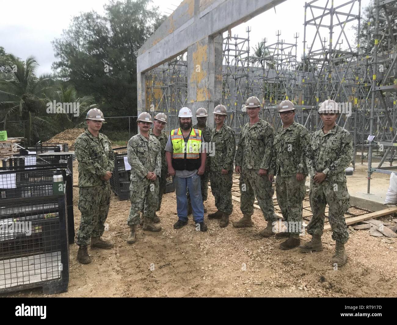 SANTA RITA, Guam (Jan. 31, 2019) Seabees assigned to Naval Mobile ...