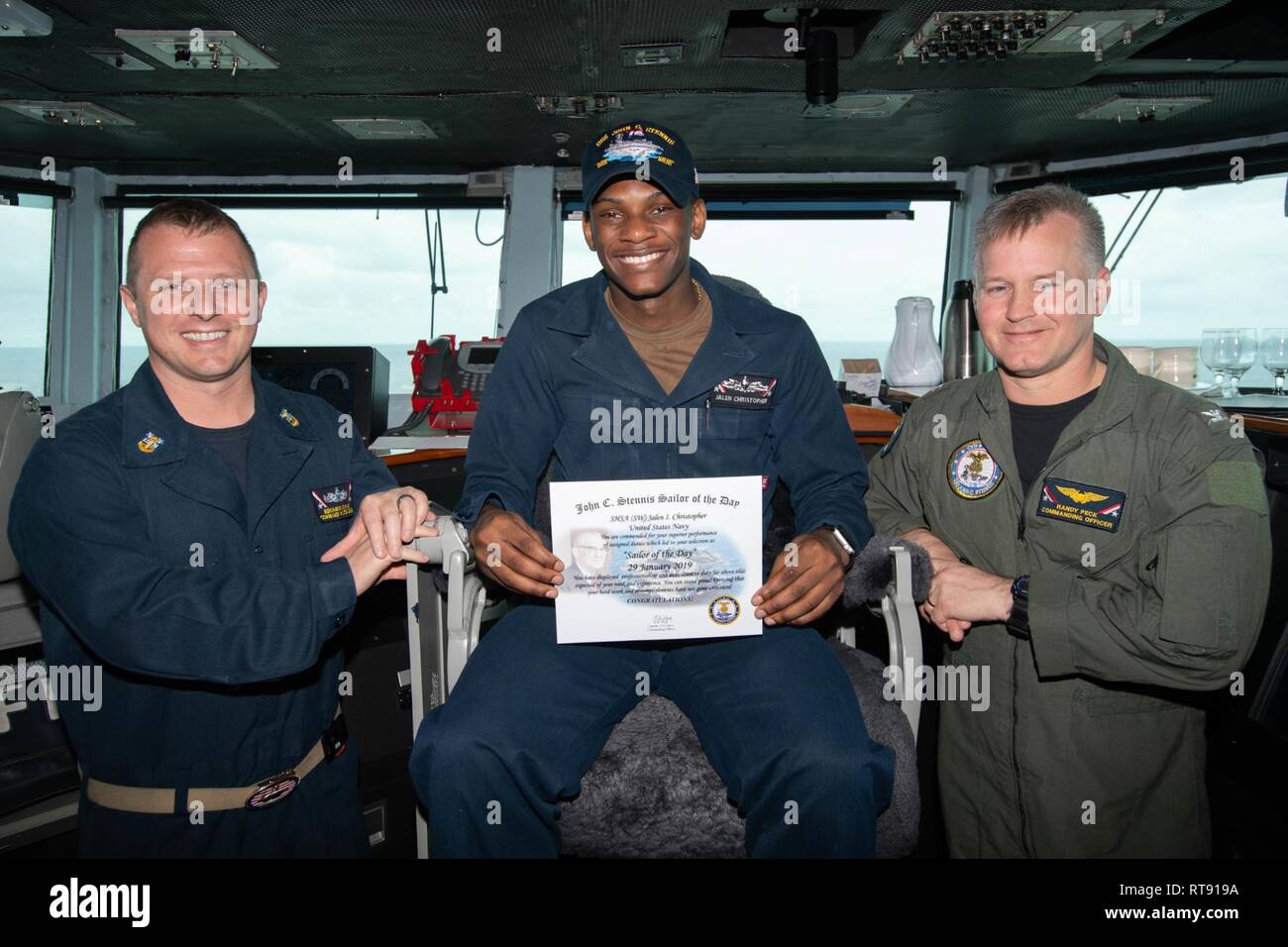 U.S. Navy Ship’s Serviceman Seaman Apprentice Jalen Christopher, from ...