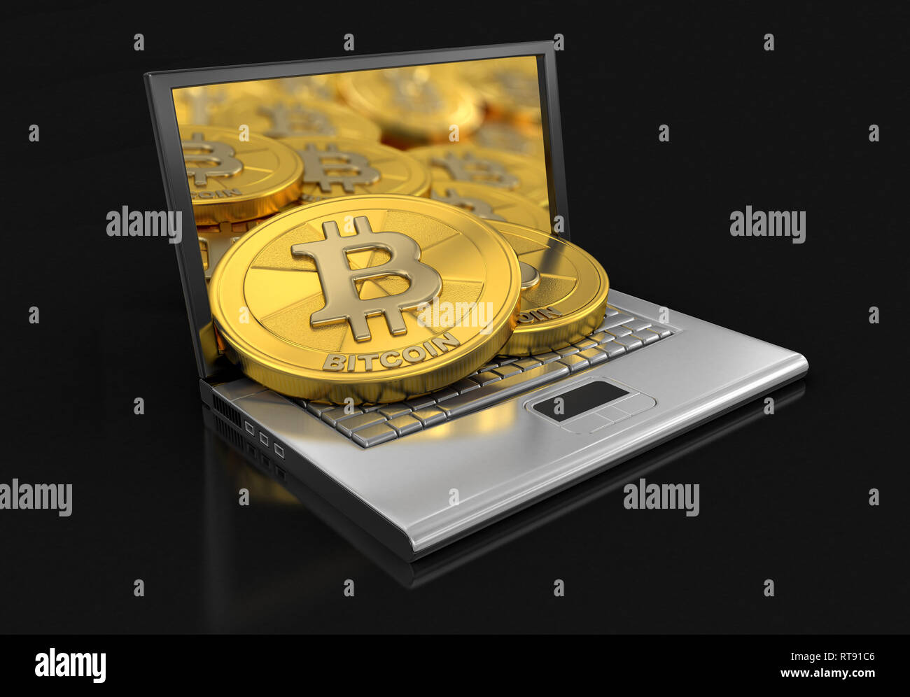 Bitcoin digital currency desktop hi-res stock photography and images ...