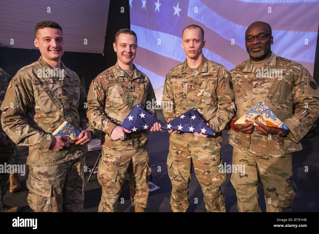 U.S. Army Staff Sgt. Brian Frangione, left, noncommissioned officer in ...