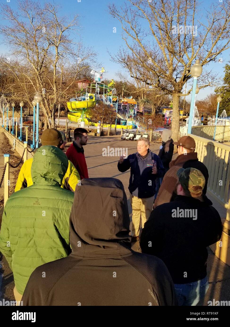 Park Manager Larry Edgmon leads the class through Nashville Shores ...
