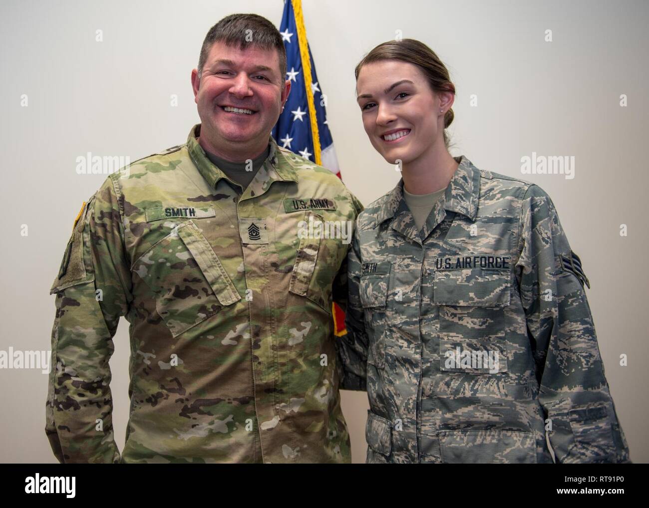 State Command Sgt. Maj. Mark Smith and Senior Airman Baylee Smith an ...