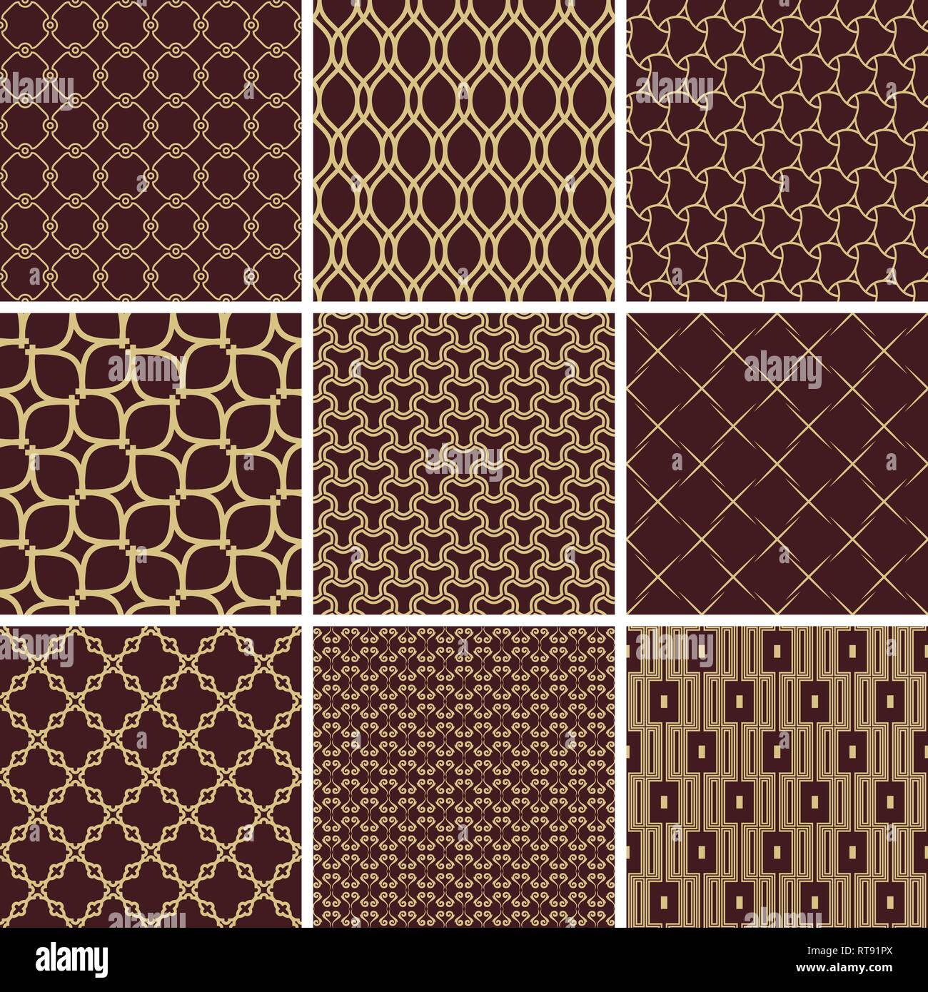 Set of Vector Seamless Geometric Backgrounds Stock Vector Image & Art ...