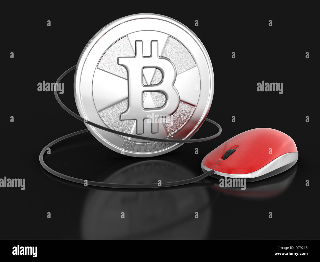 Computer Mouse and Bitcoin. Image with clipping path Stock Photo - Alamy