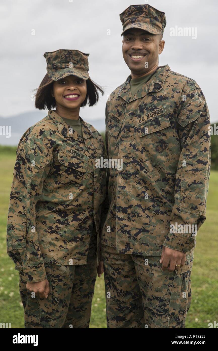 Master Gunnery Sgt. Craig Johnson, right, an intelligence chief with ...