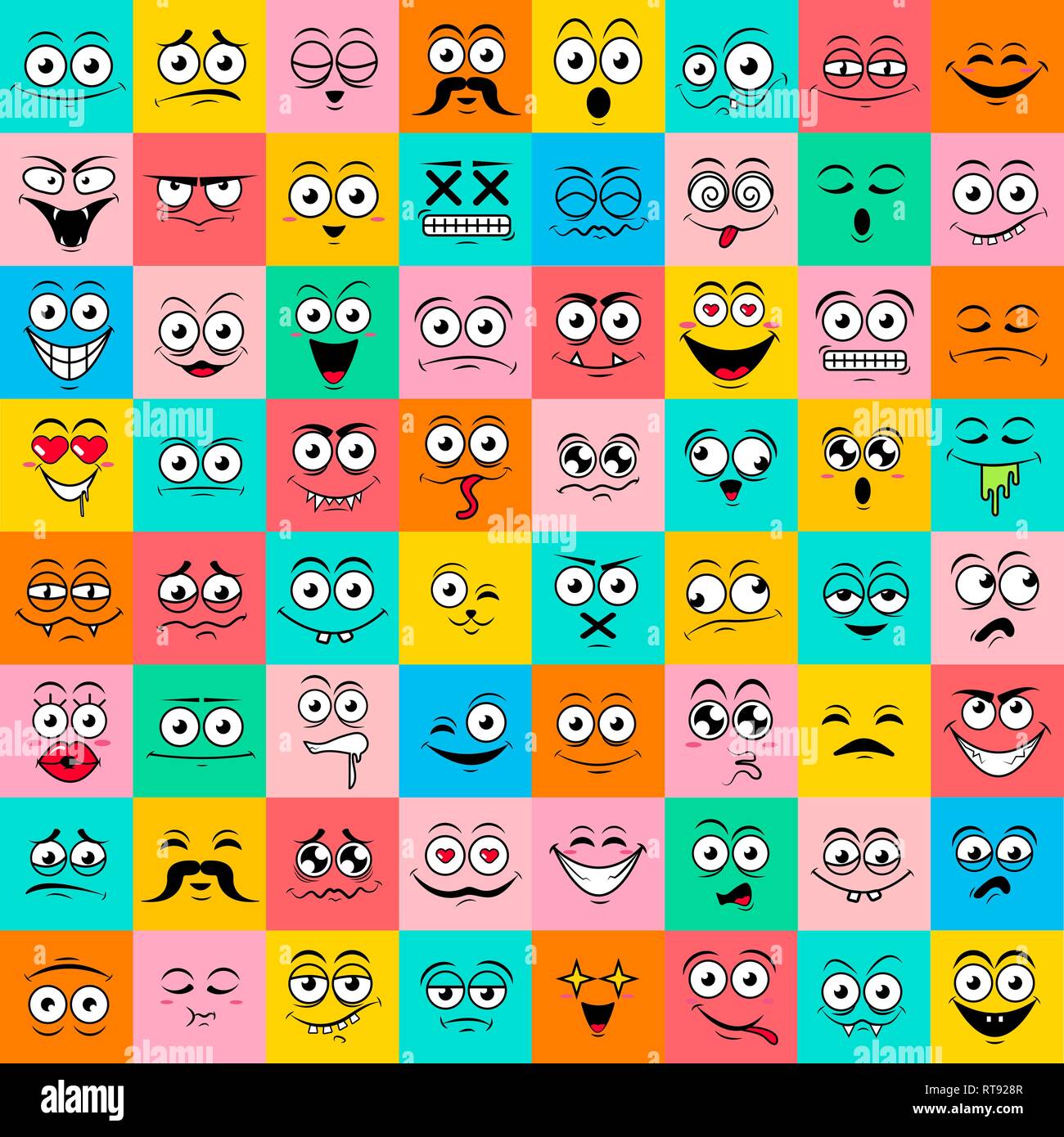 Happy symbol emotions icons vector illustration Stock Vector Image ...