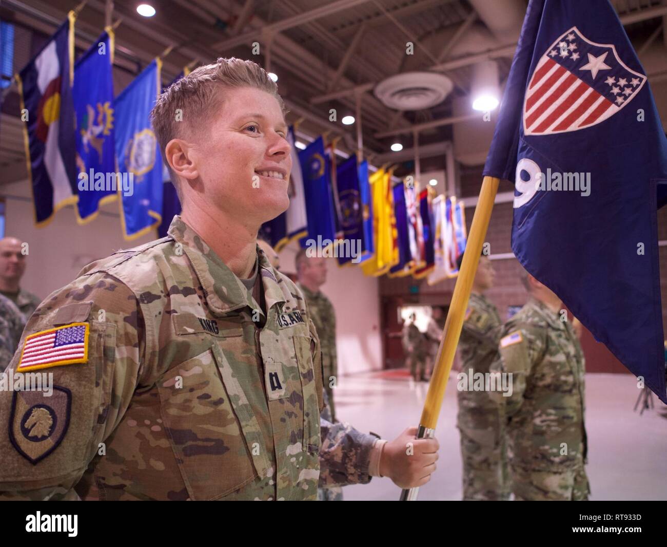 Alaska Army National Guard Capt. Jill King, commander of the 49th ...
