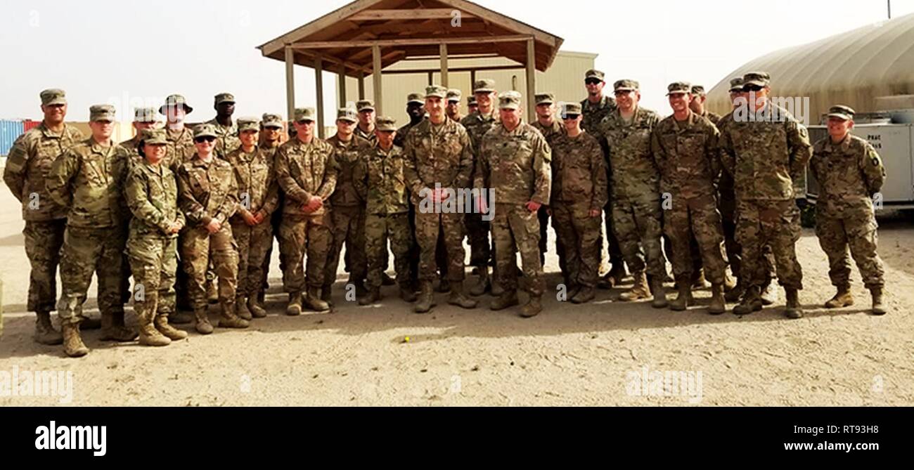 Col. Todd Erskine, 300th Sustainment Brigade commander, and Command Sgt ...