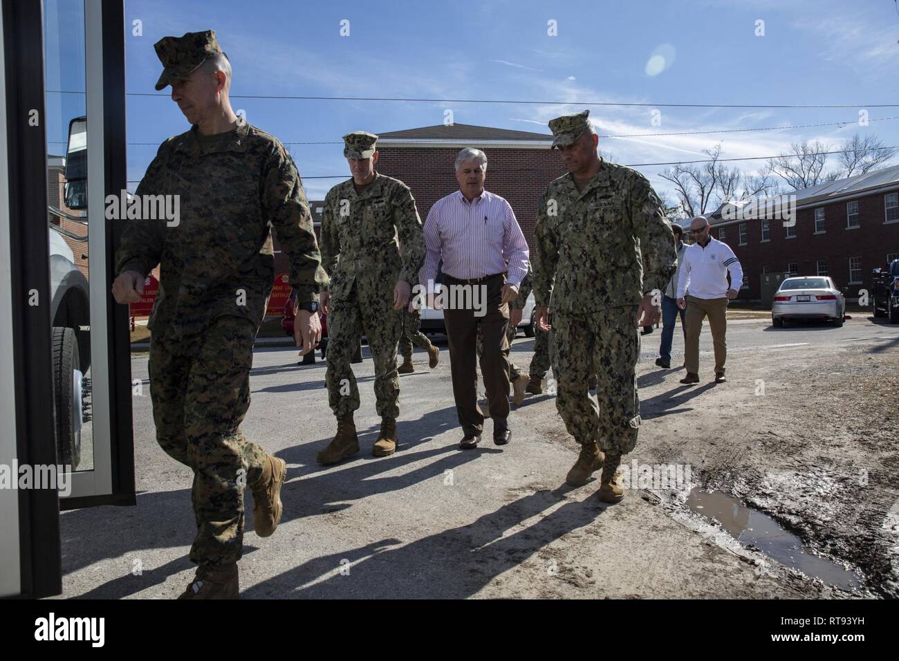 Rear Adm. Darius Banaji, right, commander, Naval Facilities Engineering ...