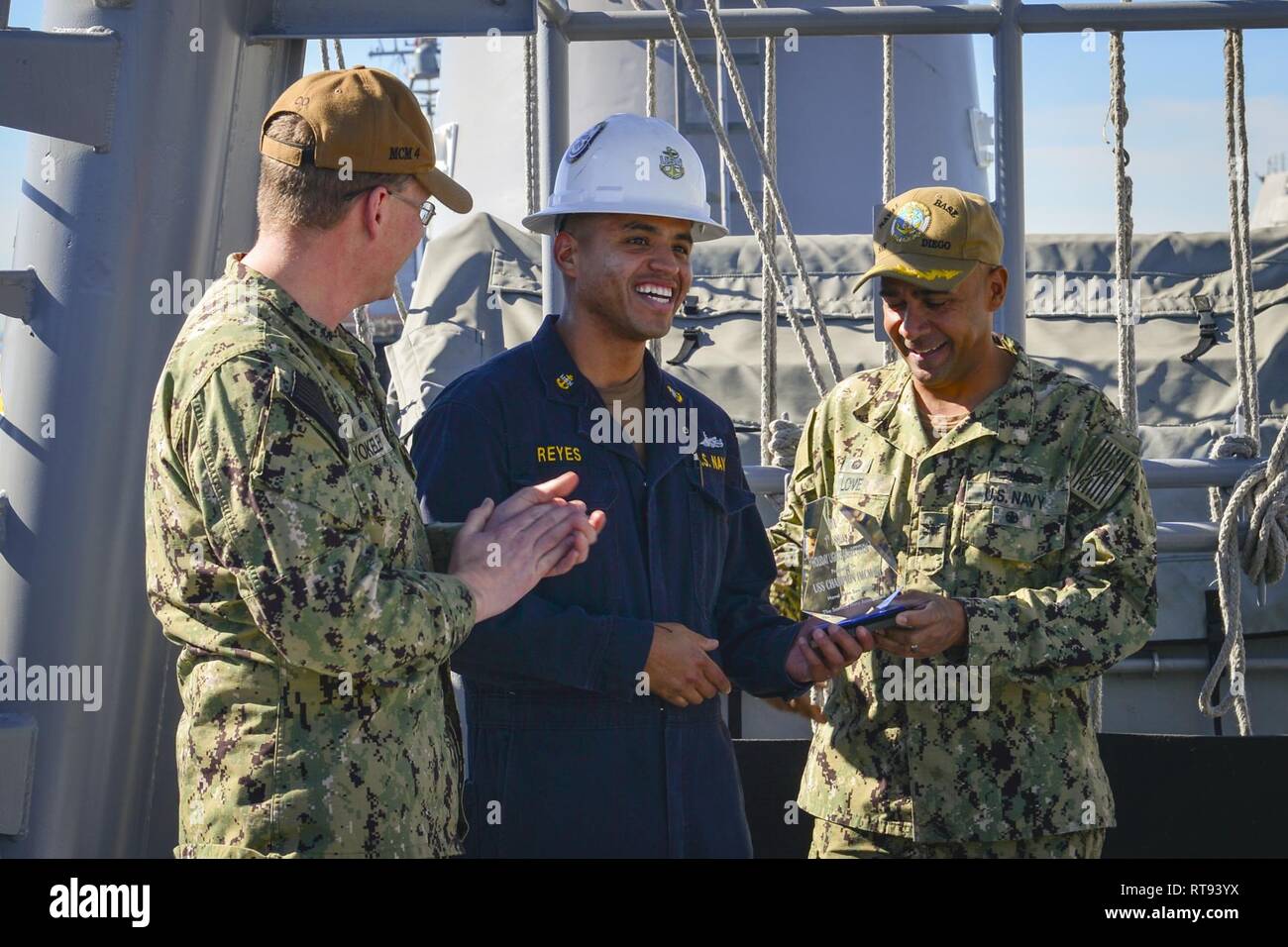 NAVAL BASE SAN DIEGO (Jan. 25, 2018) Capt. Roy Love, commanding officer ...