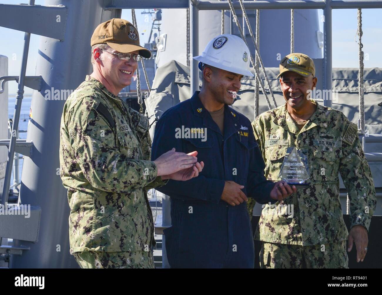 NAVAL BASE SAN DIEGO (Jan. 25, 2018) Capt. Roy Love, commanding officer ...
