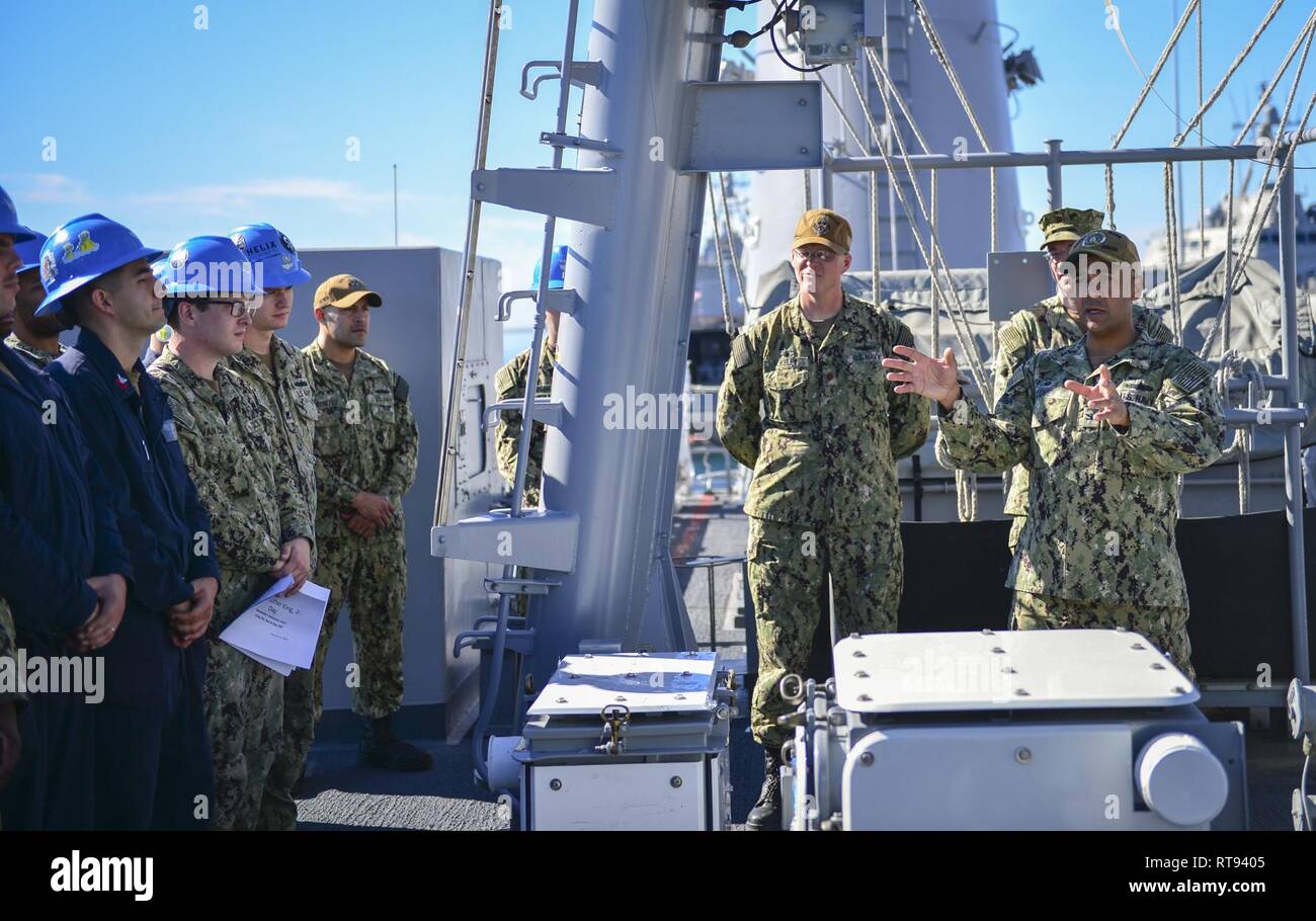 NAVAL BASE SAN DIEGO (Jan. 25, 2018) Capt. Roy Love, commanding officer ...