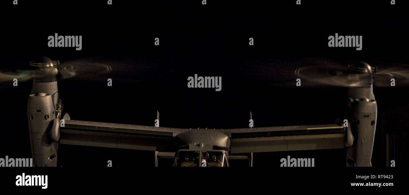 A U.S. Air Force CV-22 Osprey from the 8th Special Operations Squadron ...