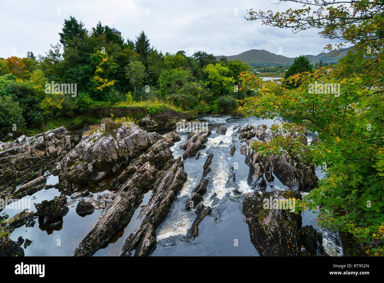 Sneem Village, Ring of Kerry Trail, Iveragh Peninsula, County Kerry ...