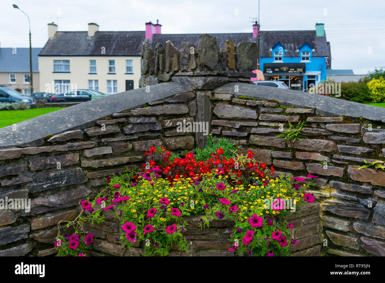 Sneem Village, Ring of Kerry Trail, Iveragh Peninsula, County Kerry ...