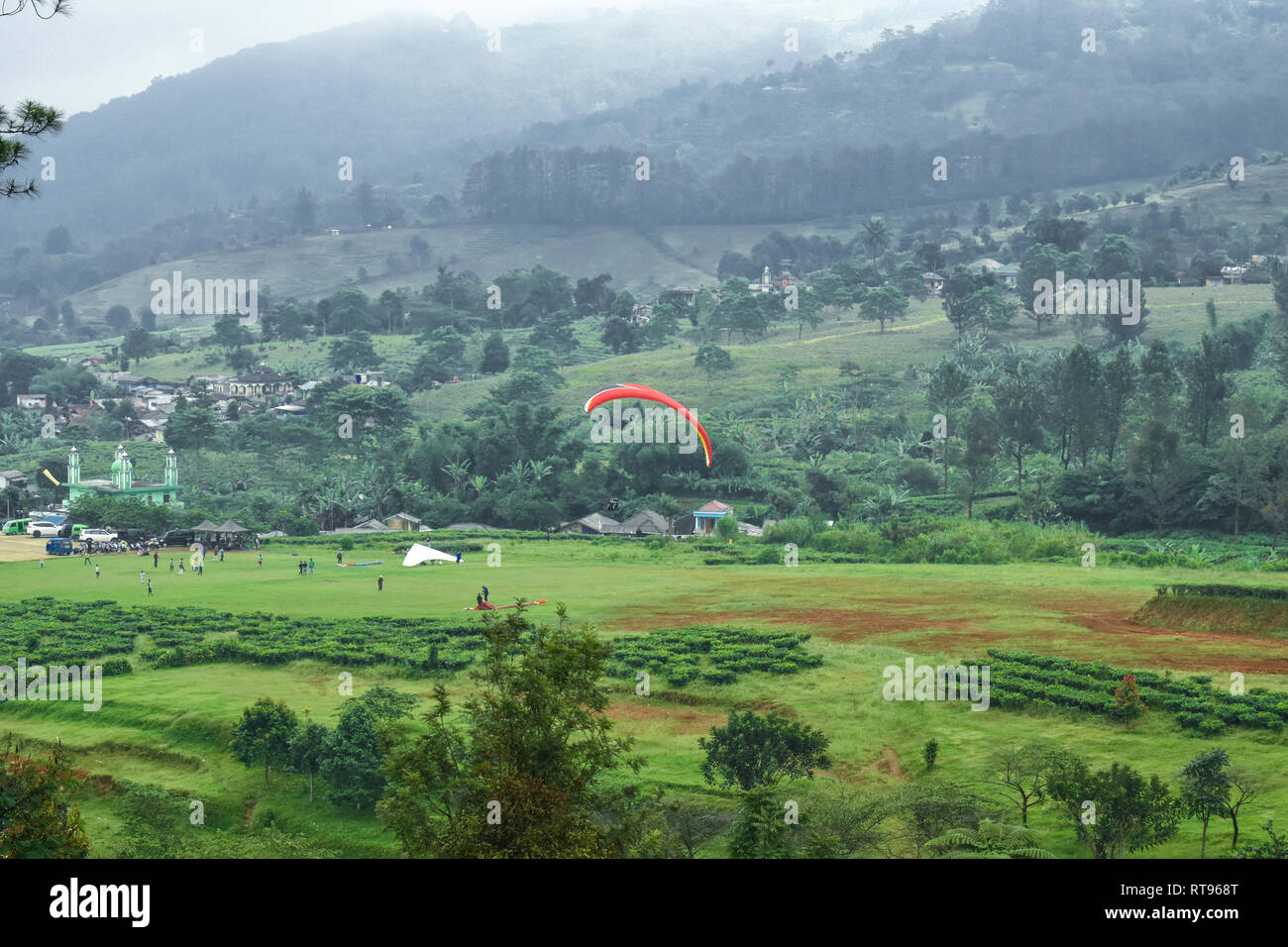 Landing place for skydiving Stock Photo - Alamy