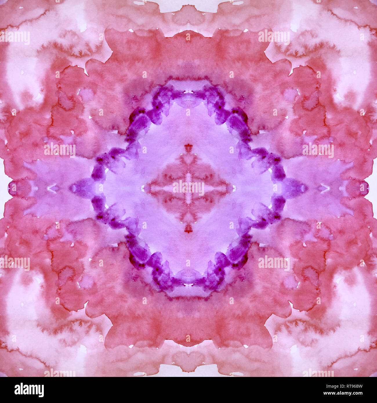 Seamless pattern pink and red watercolor pattern. Gradient paint ...