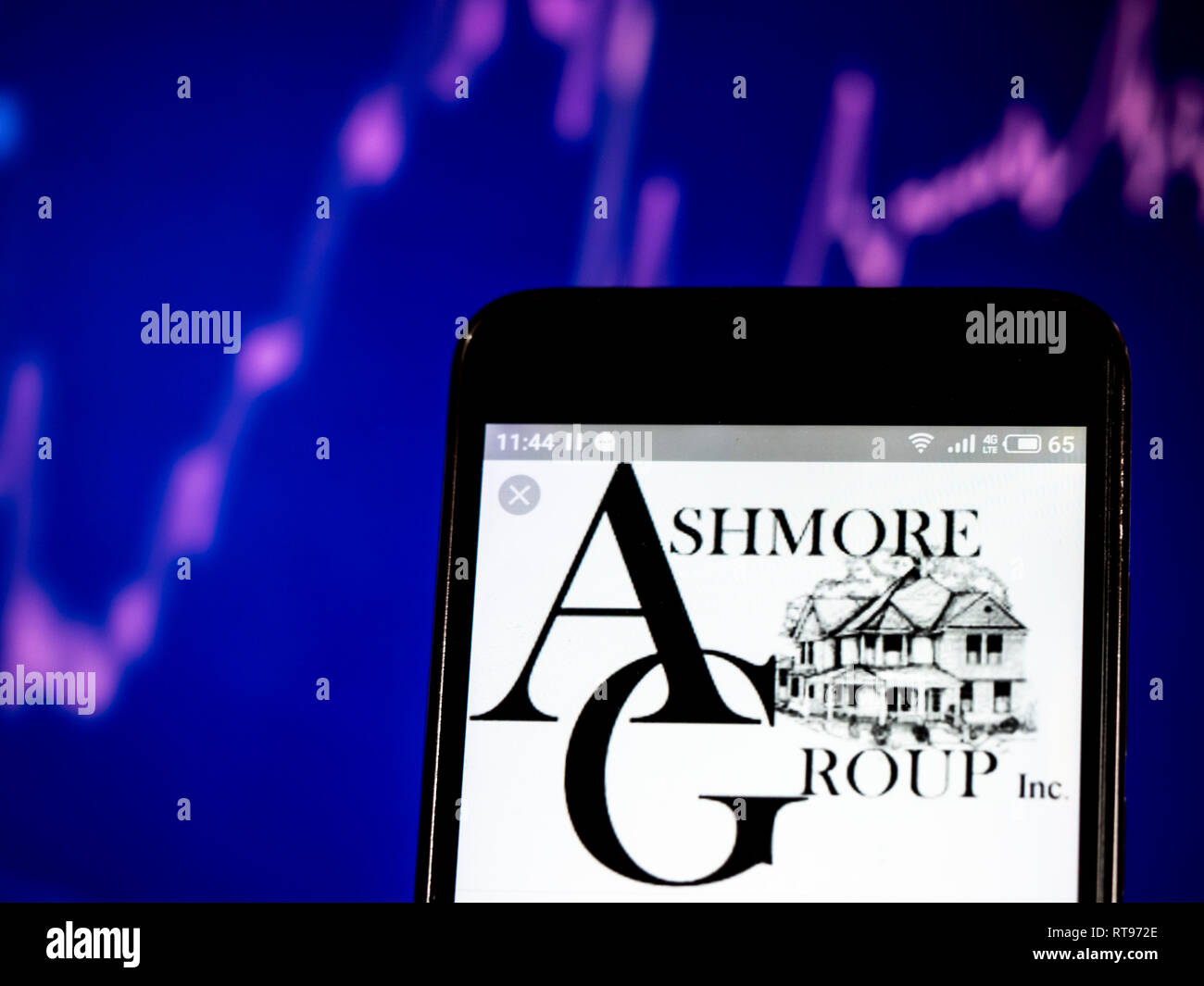 Ashmore Group plc logo seen displayed on smart phone Stock Photo - Alamy