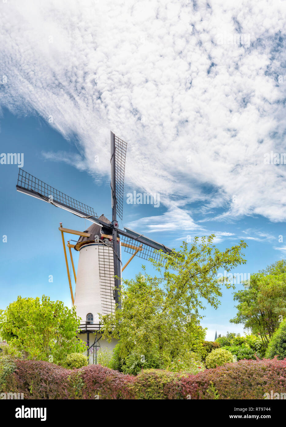 The White Windmill Stock Photo - Alamy