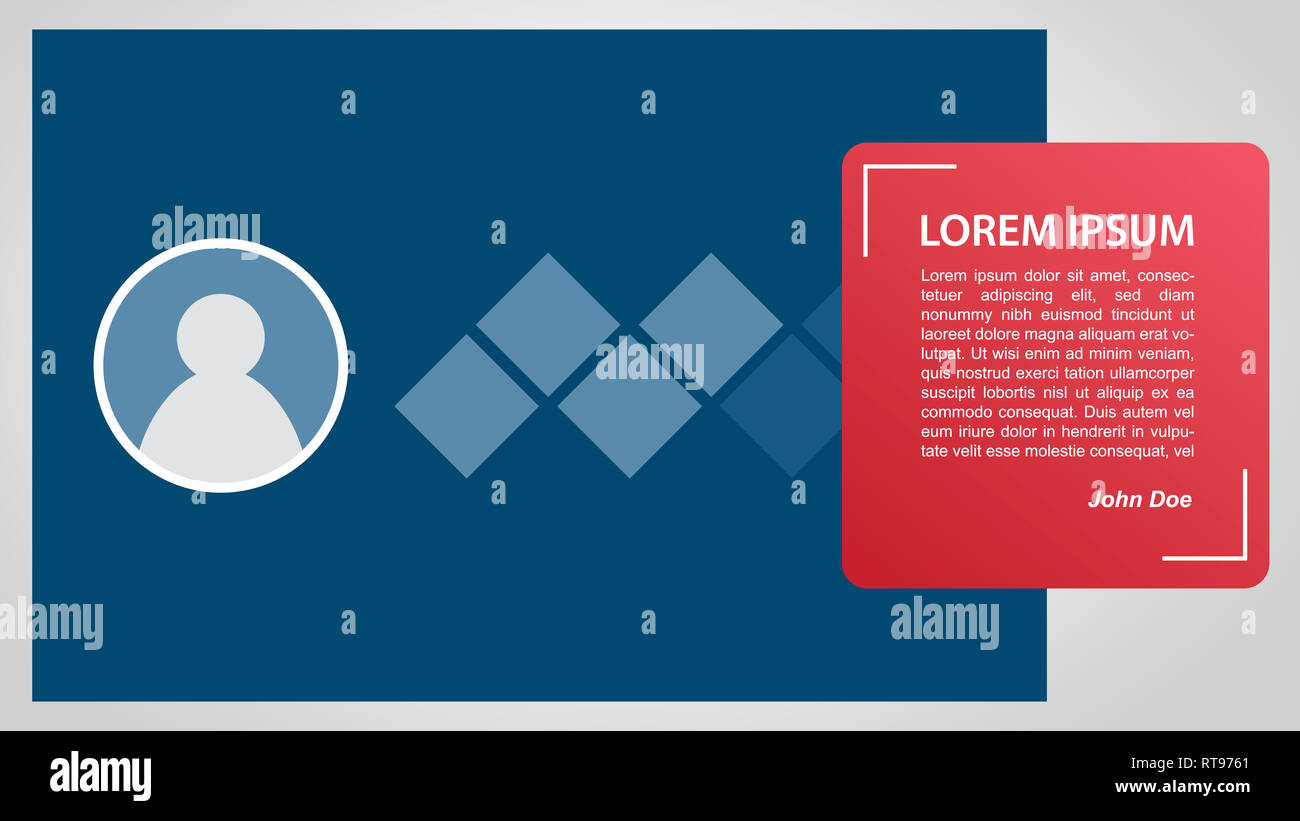 profile quote banner template for print with photo space and free space ...