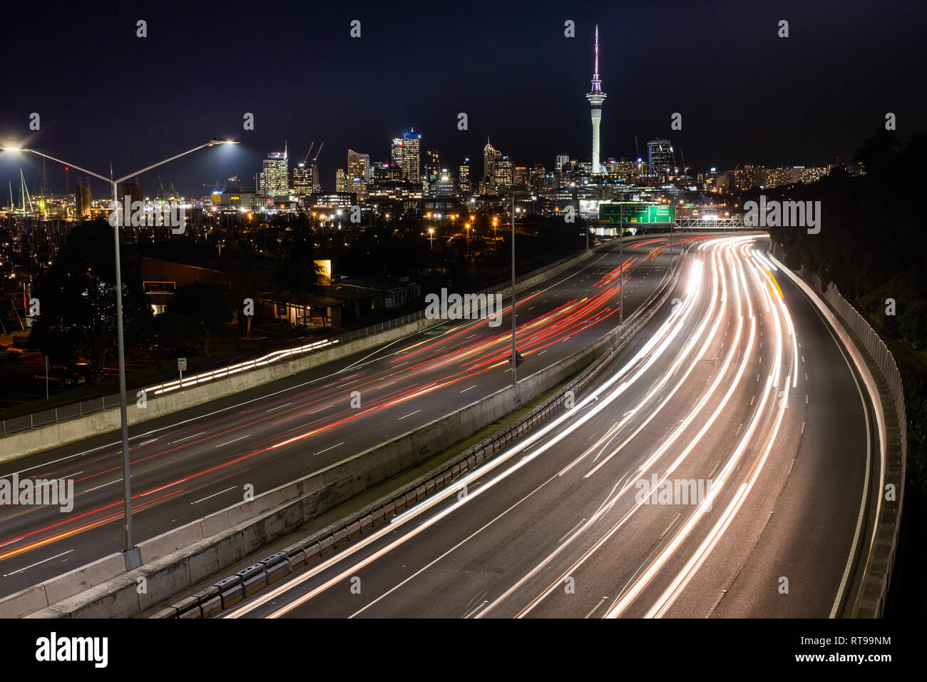 Auckland motorway bridge hi-res stock photography and images - Alamy