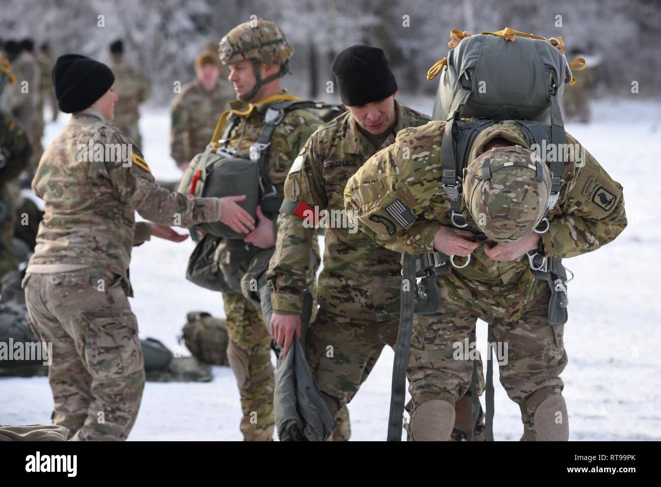 U.S. Army Col. James Bartholomees, first from right, commander of 173rd ...