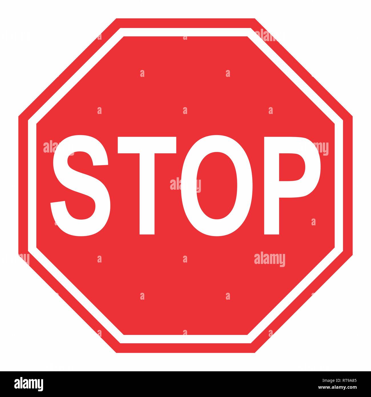 8 sided stop sign Cut Out Stock Images & Pictures - Alamy