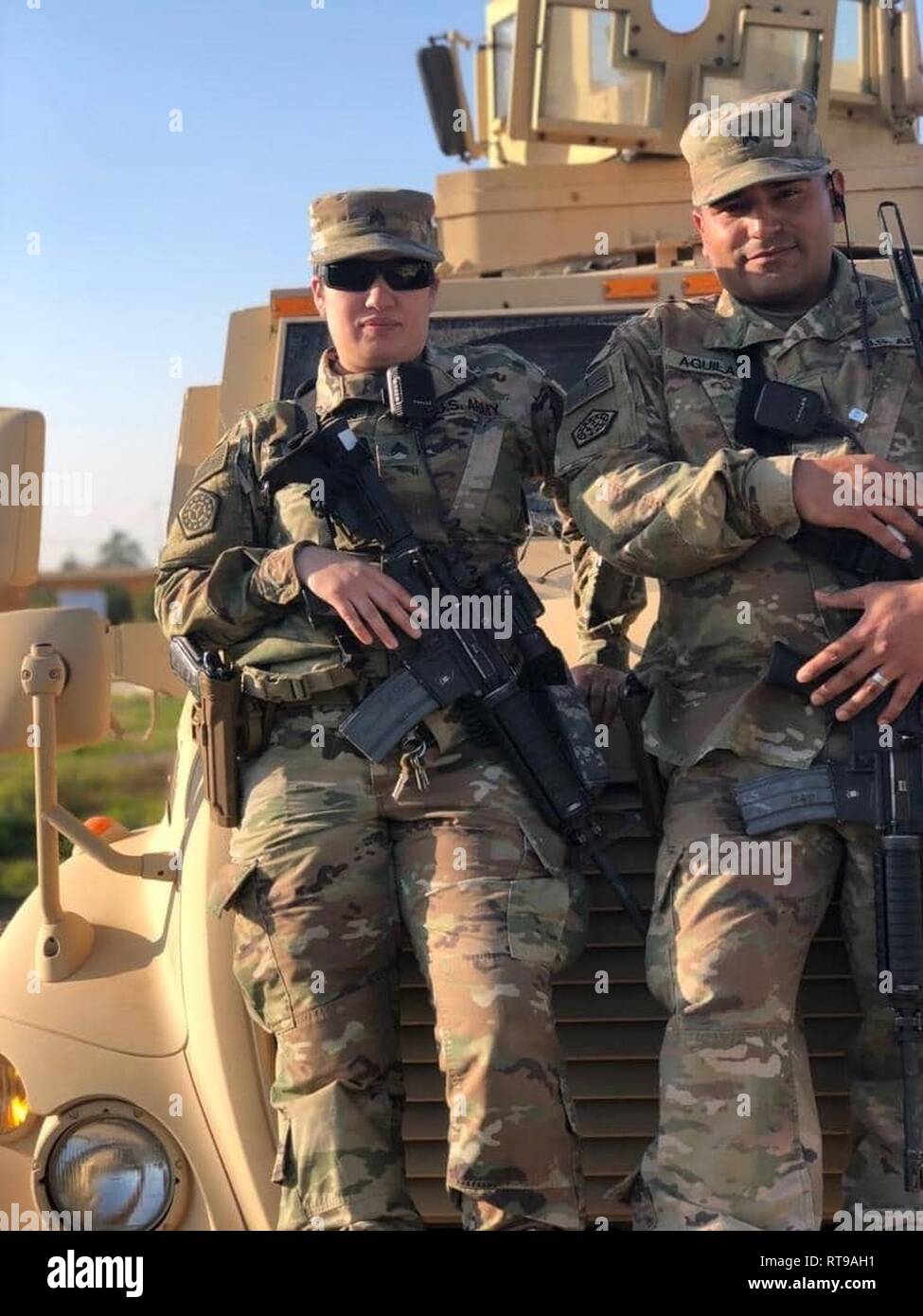 Sgt. Gabrielle Calderon and Cpl. Marcus Aguilar, 108th Sustainment ...