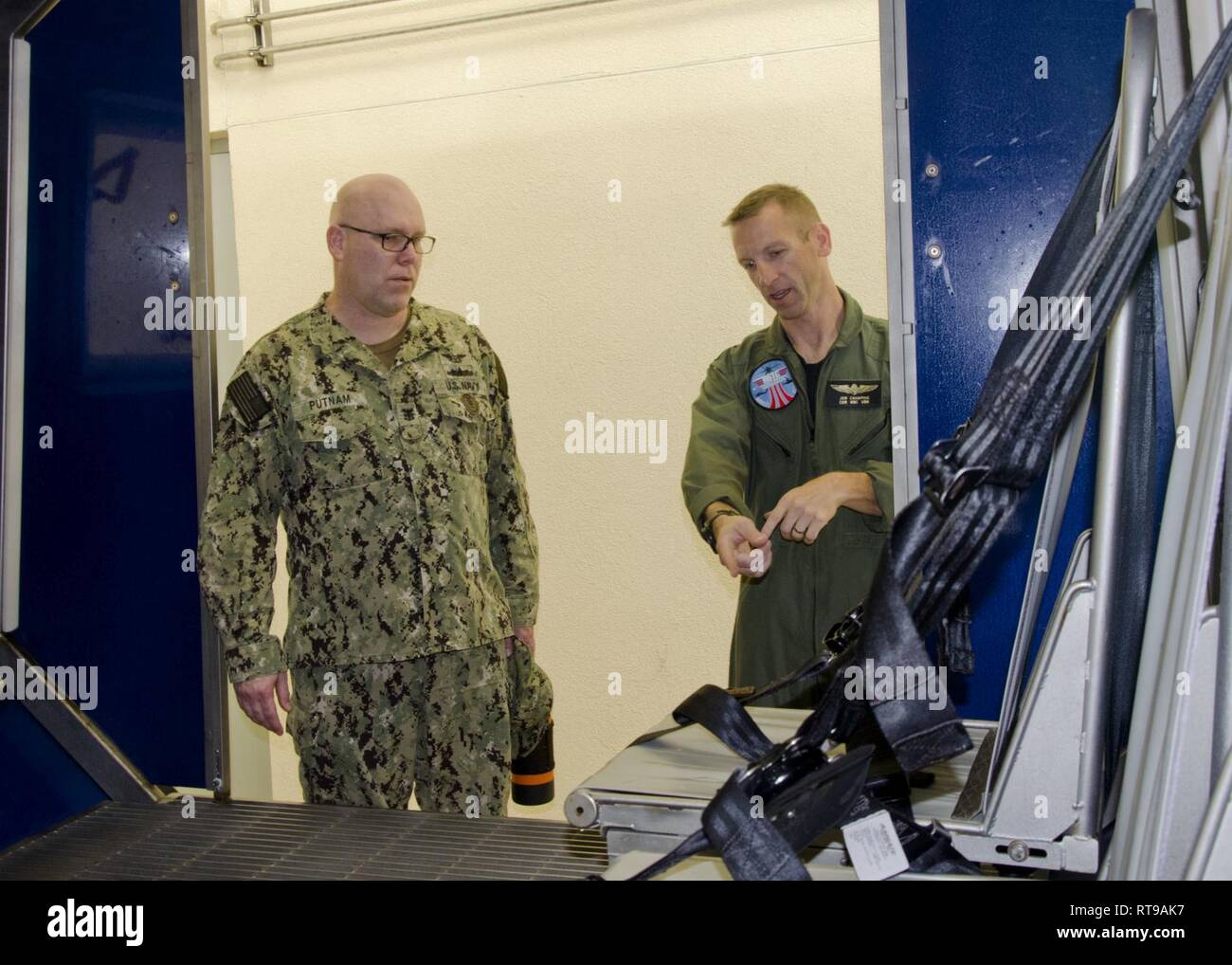 MIRAMAR, Calif. (Jan. 30, 2019) - (From r-l) Cmdr. Jon Champine ...
