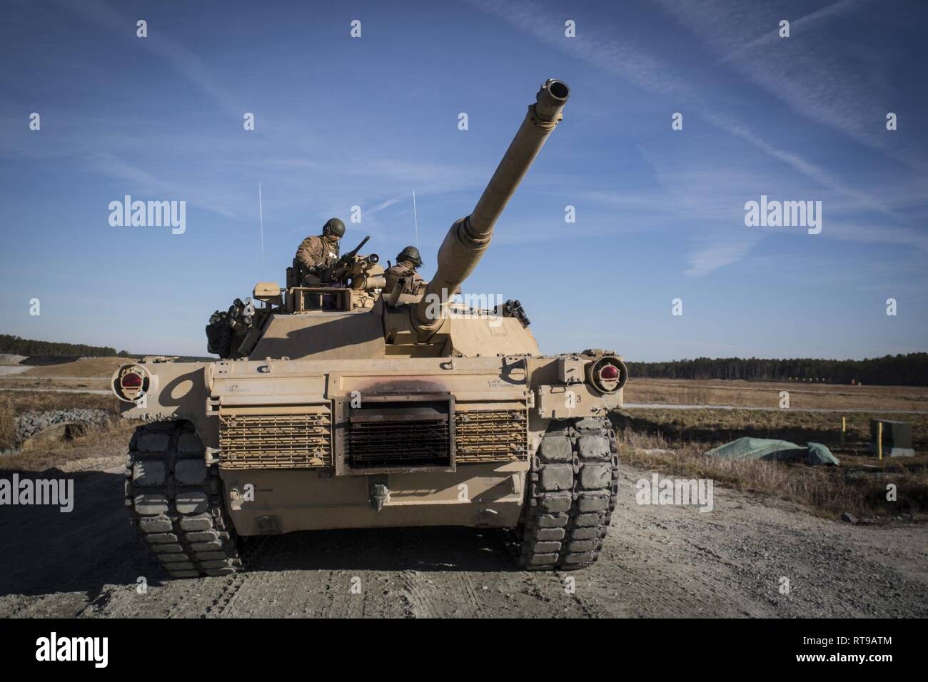 U.S. Marine Corps tank crewmen assigned to 2nd Tank Battalion, 2nd ...