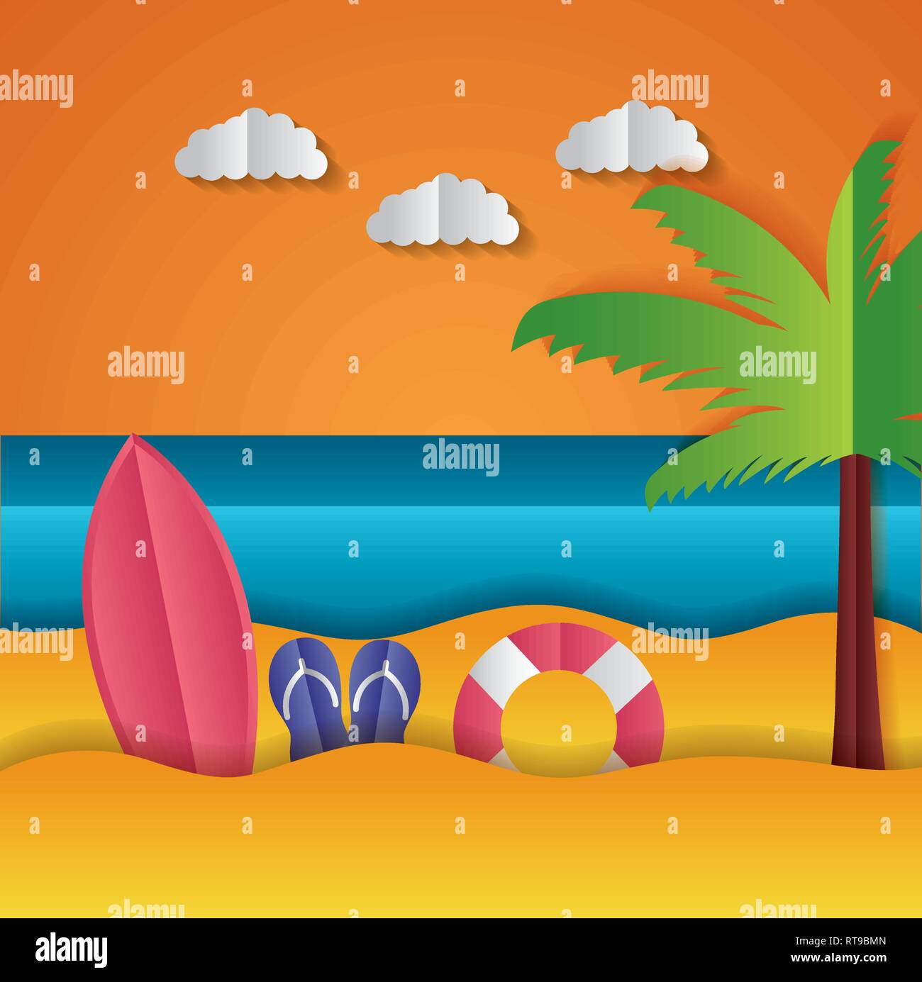 paper origami landscape Stock Vector Image & Art - Alamy