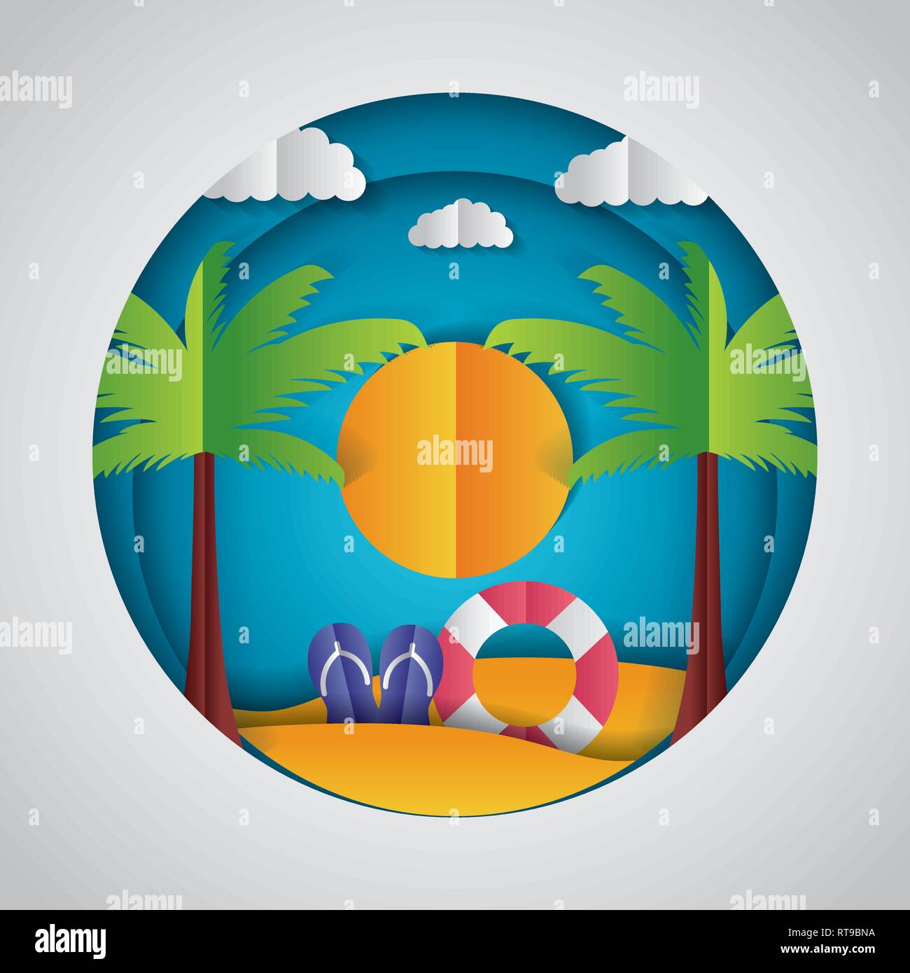 paper origami landscape Stock Vector Image & Art - Alamy