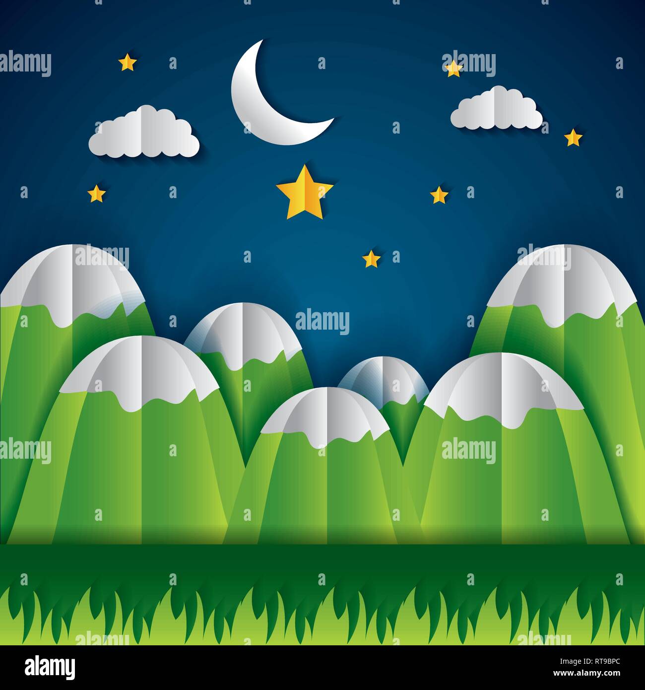 paper origami landscape Stock Vector Image & Art - Alamy