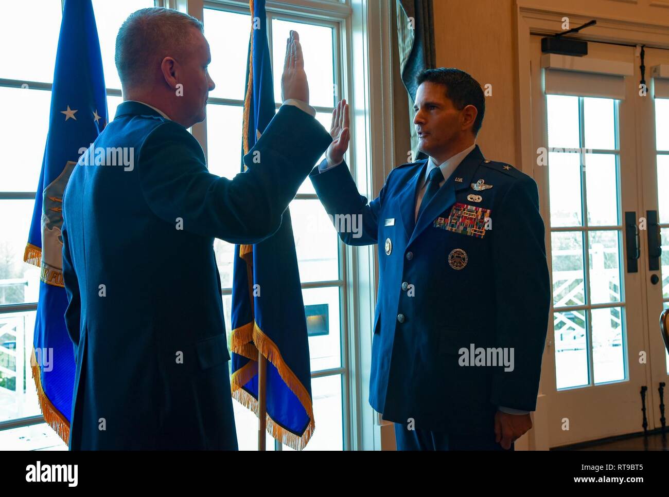 U.S. Air Force Maj. Gen. James A. Jacobson, left, Air Force District of ...