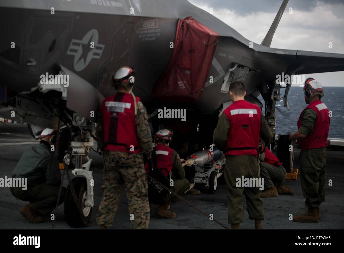 Marines with the F-35B Lightning II detachment of Medium Marine ...