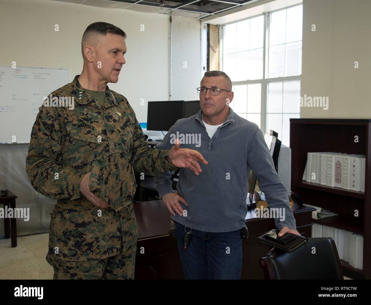 Lt. Gen. John M. Jansen, left, deputy commandant for programs and ...