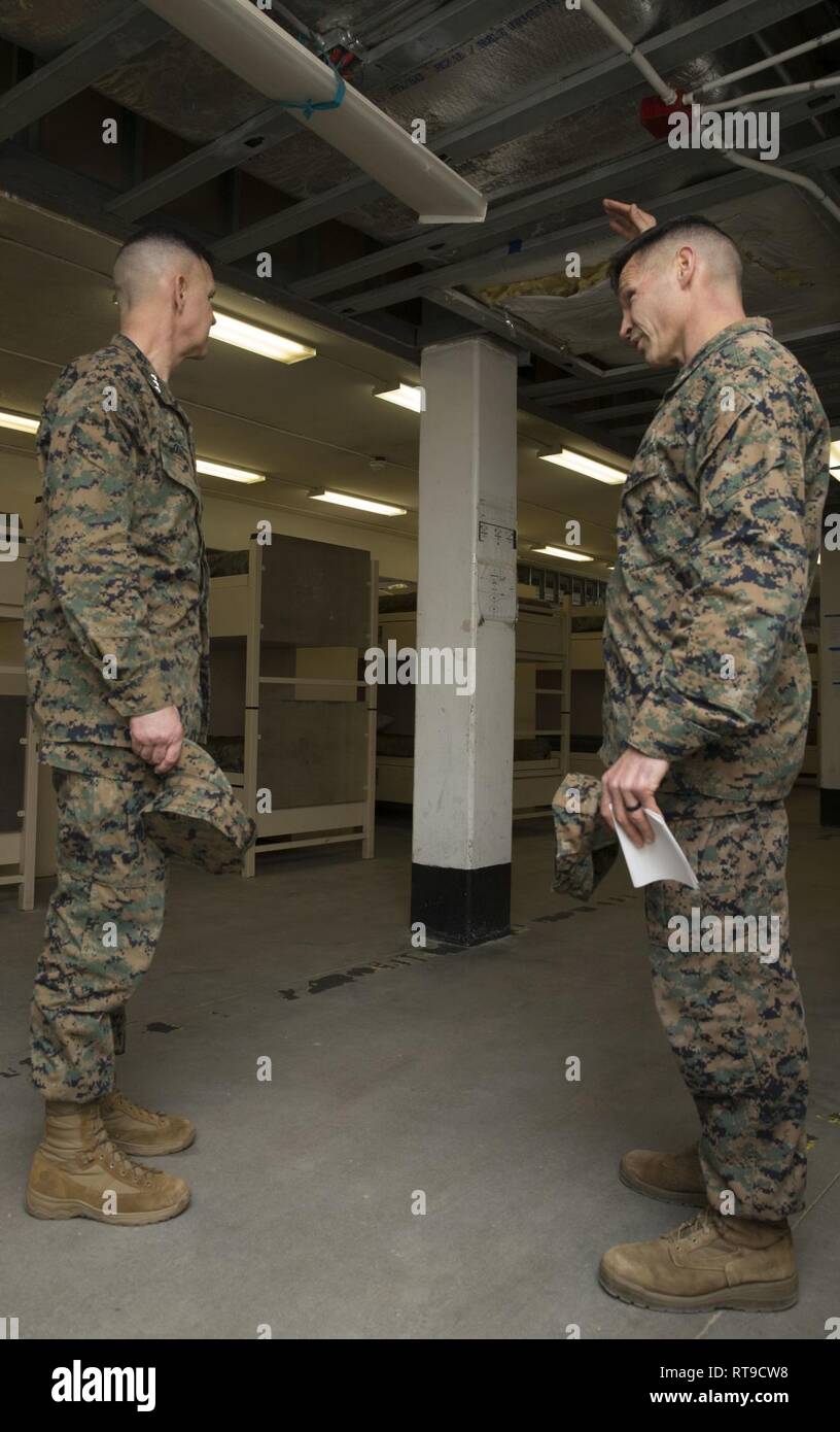 Col. David C. Wallis, right, commanding officer, School of Infantry ...