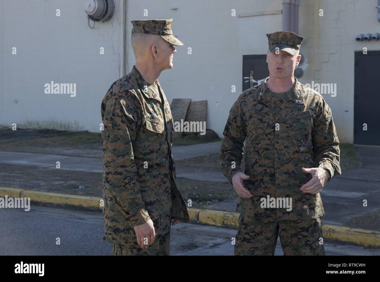 Col. Russell C. Burton, right, commanding officer, Marine Corps Air ...
