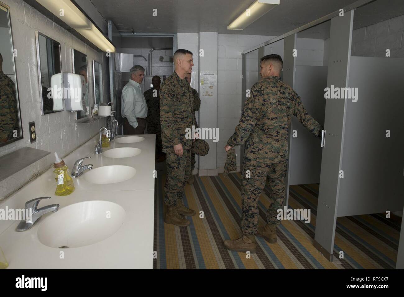 Col. David C. Wallis, right, commanding officer, School of Infantry ...