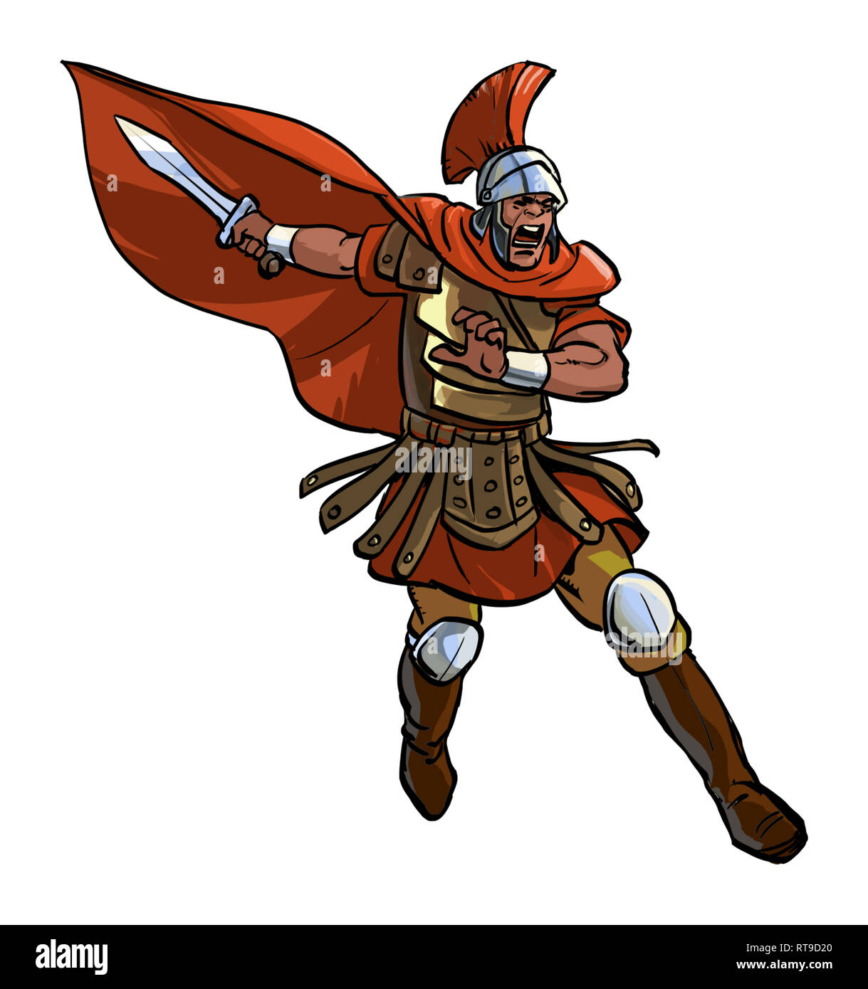 Warrior with traditional armor and weapon Stock Photo - Alamy