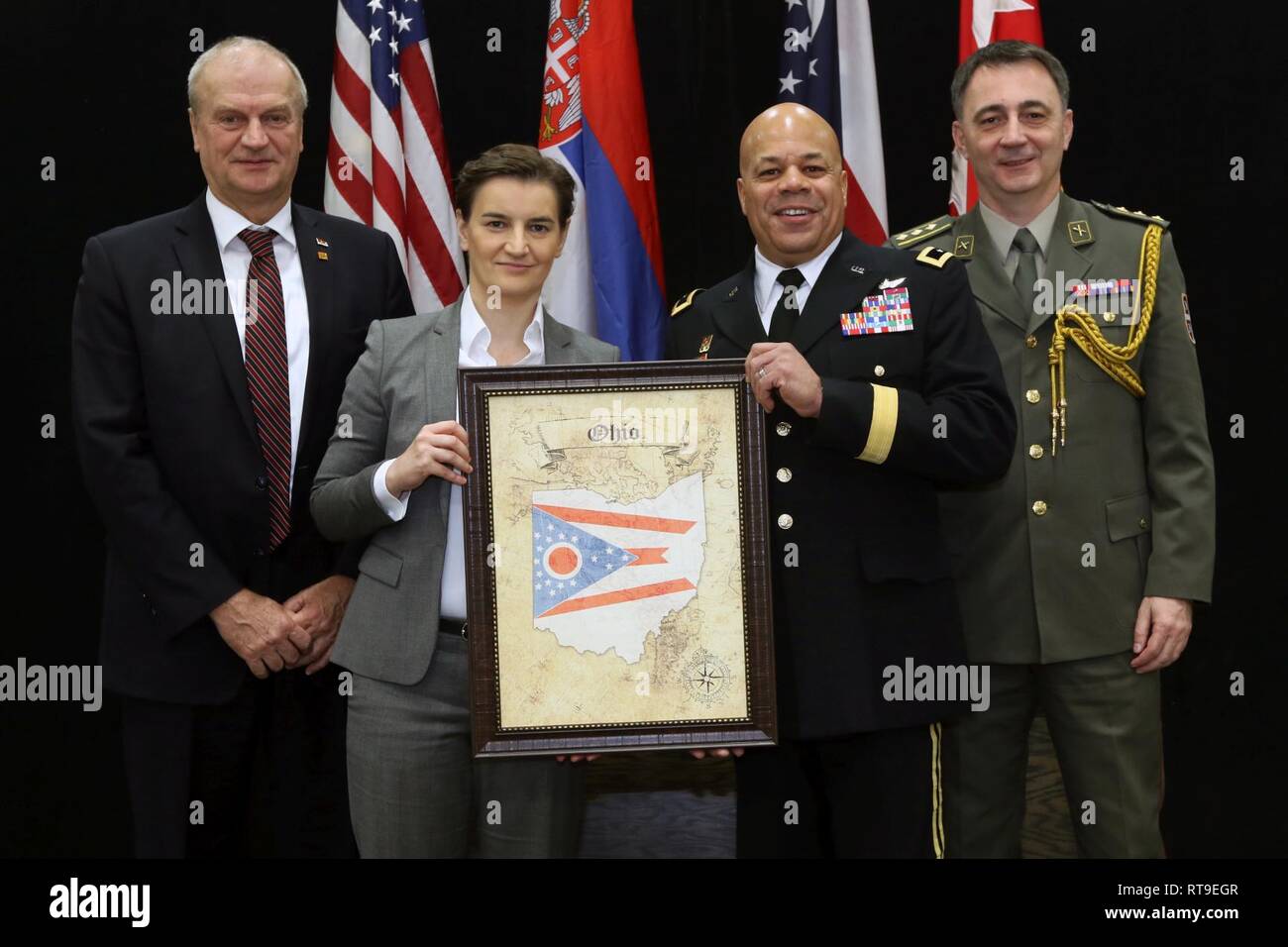 Maj. Gen. John C. Harris Jr. (second from right), Ohio adjutant general ...