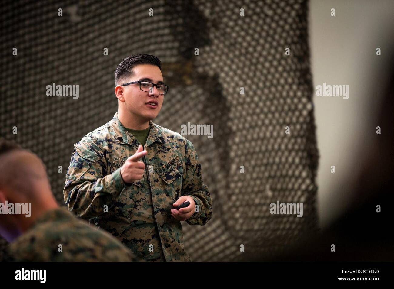 U.S. Marine Corps Sgt. Kevin Storman, platform instructor, Assault Amphibian School (AAS ...