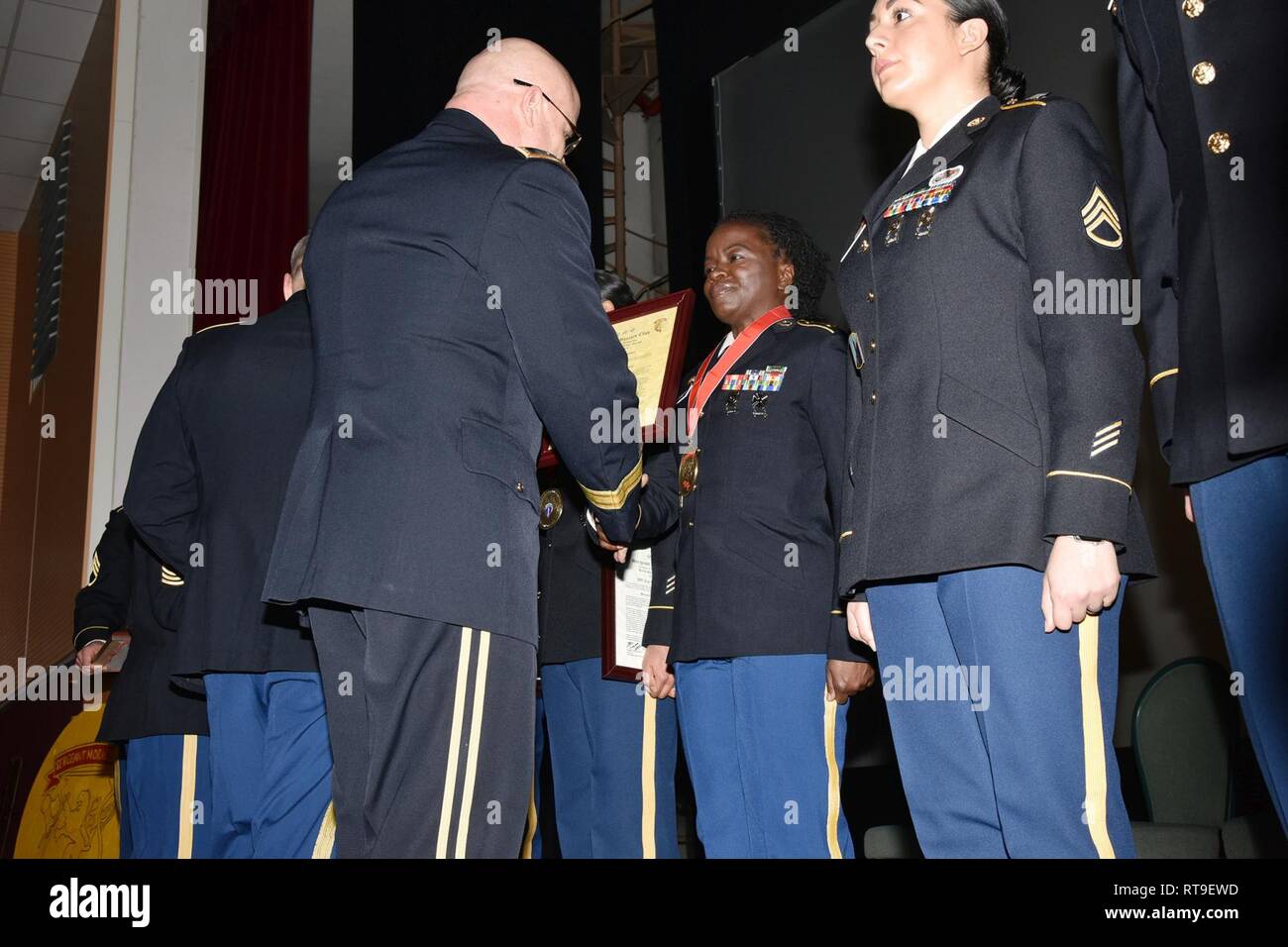 U.S. Army Staff Sgt. Marissa Warner, assigned to the 414th Contracting ...