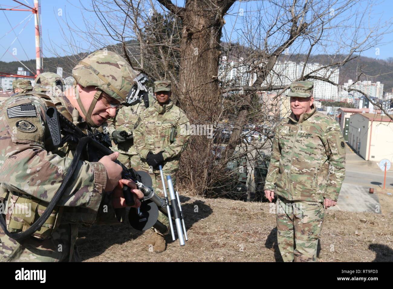 Lt. Gen. Michael A. Bills, Eighth Army commander, checked in on ... Lt. Gen. Michael A. Bills, Eighth Army commander, checked in on ...